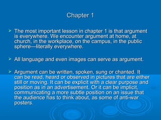 Chapter 1 everythings an argument | PPT