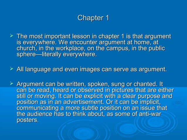 Chapter 1 everythings an argument | PPT