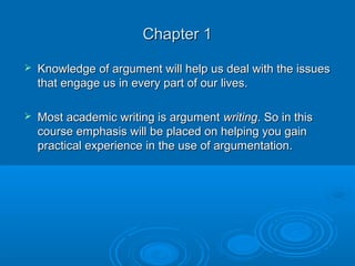 Chapter 1 everythings an argument | PPT