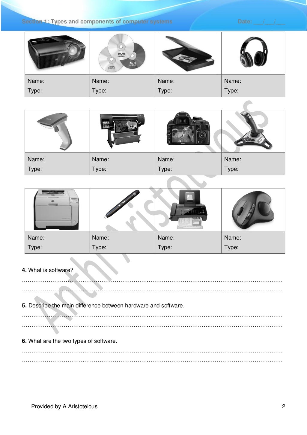 0417 IGCSE ICT Chapter 1 Exercises 0417 IGCSE ICT Chapter 1 Exercises