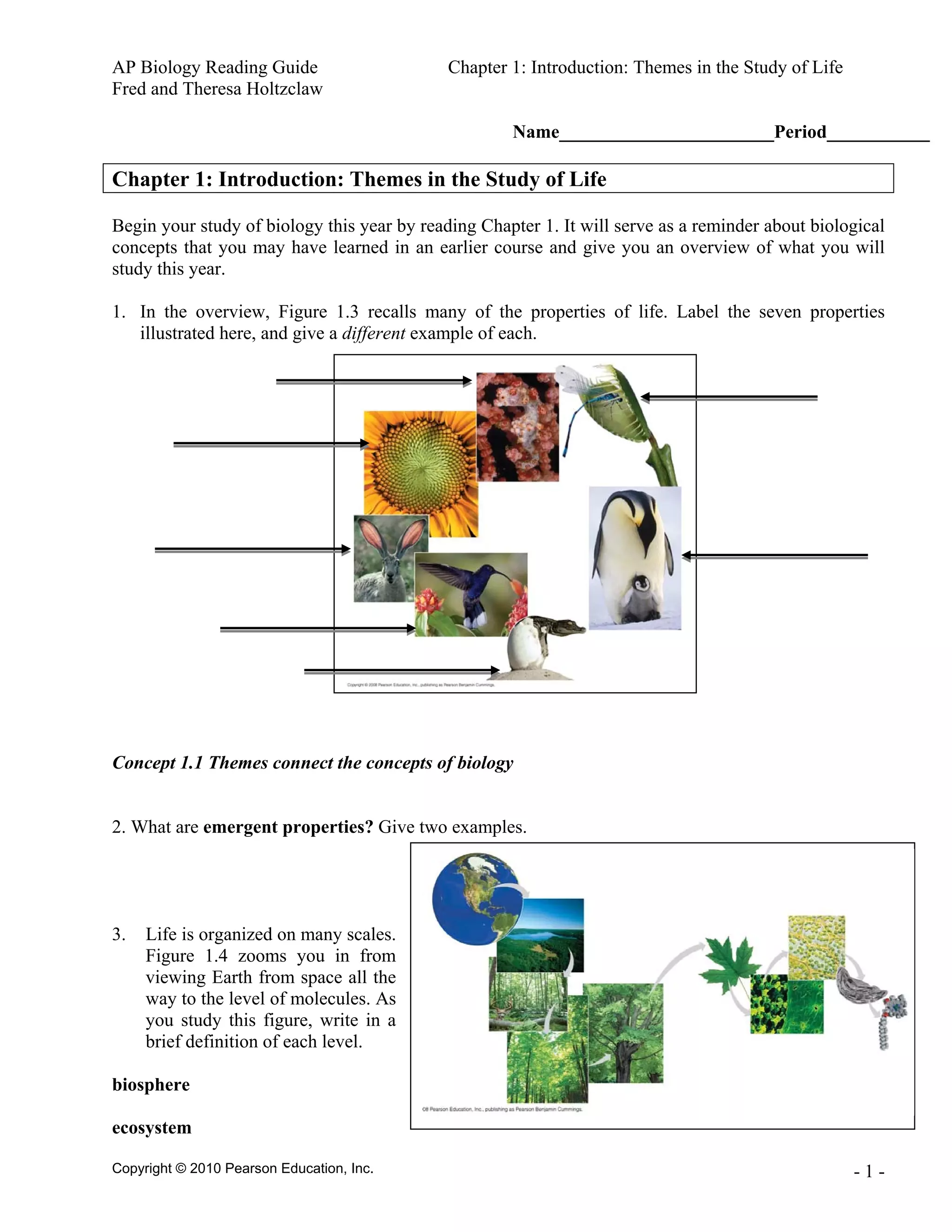 Chapter 1 exploring biology | PDF