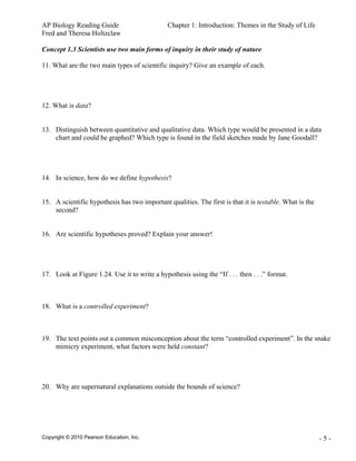 Chapter 1 exploring biology | PDF