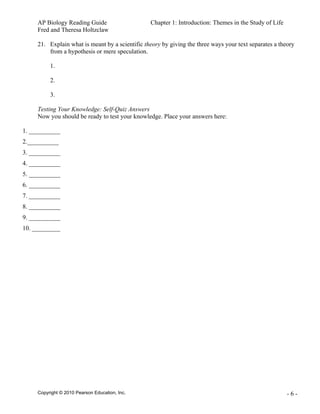 Chapter 1 exploring biology | PDF