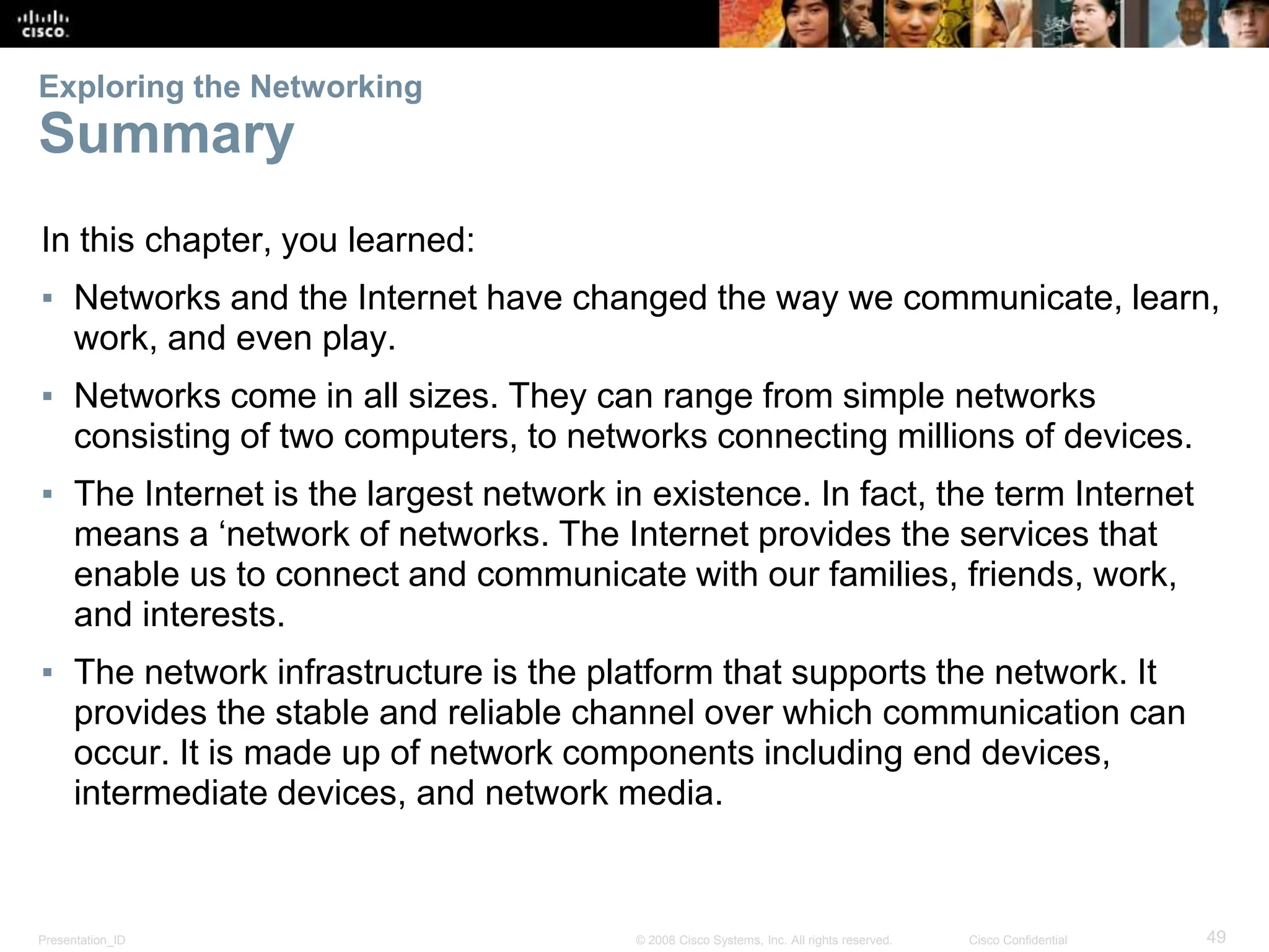 Chapter 1 Exploring the Network. Intoduction.pptx | Computer Networking | Computing