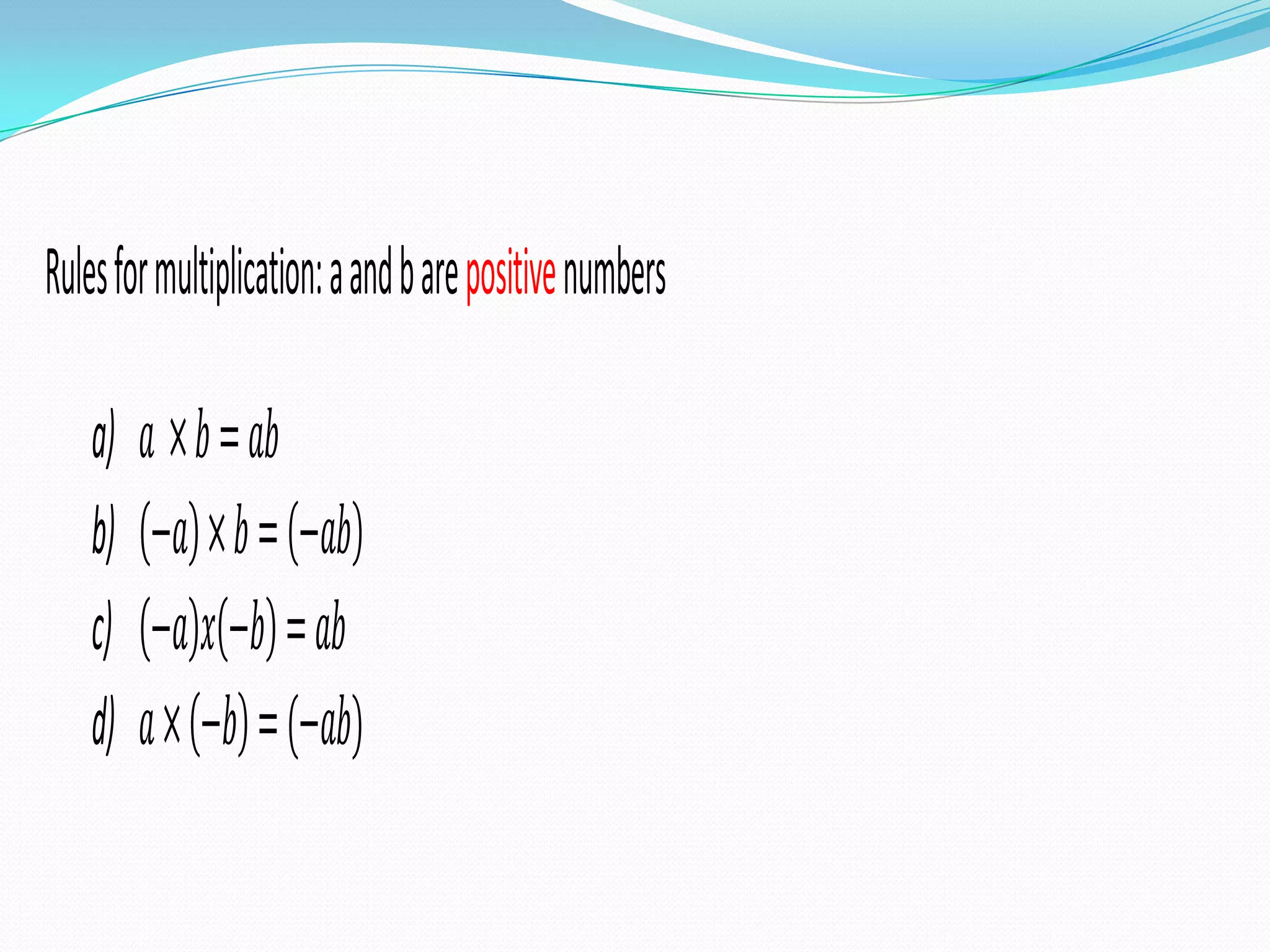 Chapter 1 Directed Numbers | PPTX