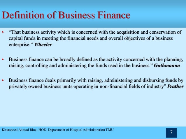 Chapter 1 – financial management