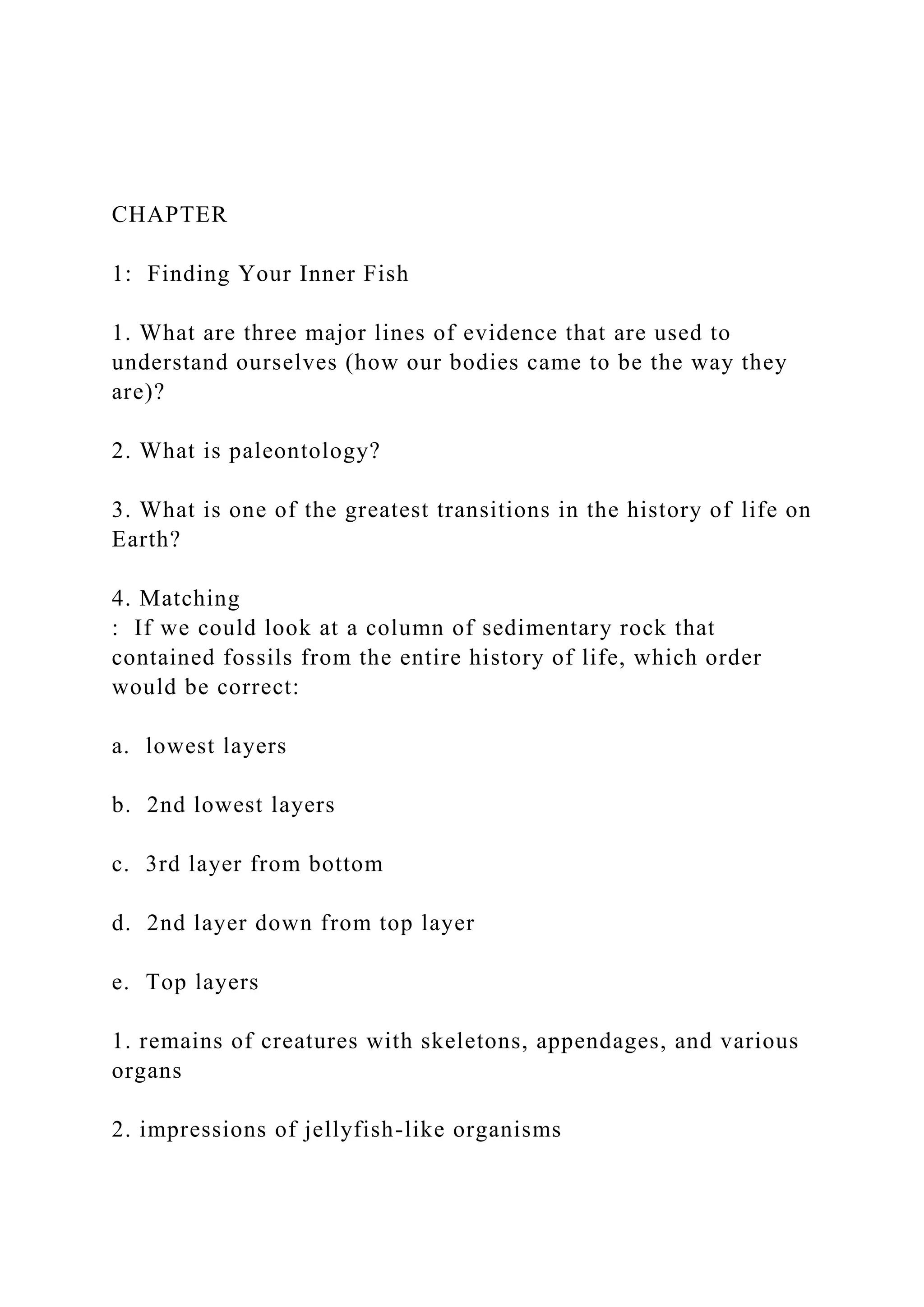CHAPTER1 Finding Your Inner Fish1. What are three majo.docx | Geology ...