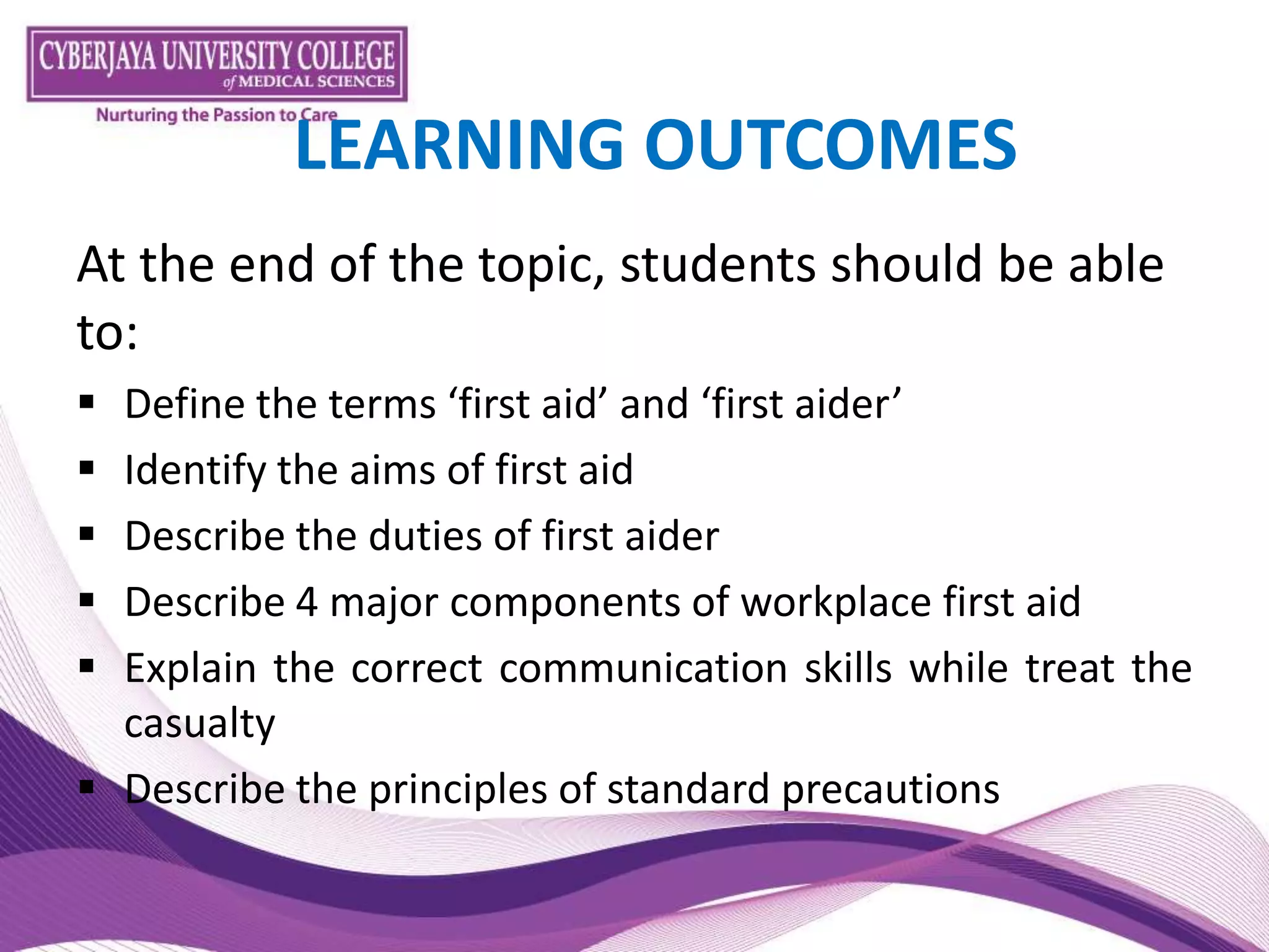 Chapter 1 First Aid in the Workplace.pptx