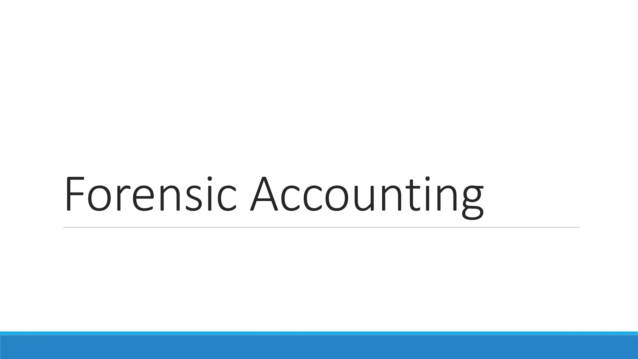 chapter 1 introduction forensic accounting | PDF