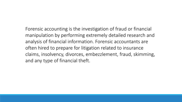 chapter 1 introduction forensic accounting | PDF