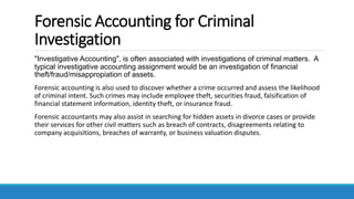 chapter 1 introduction forensic accounting | PDF