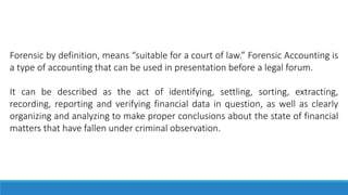 chapter 1 introduction forensic accounting | PDF
