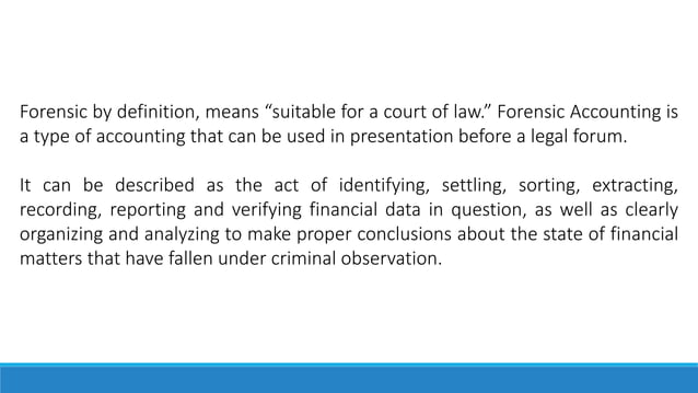 chapter 1 introduction forensic accounting | PDF