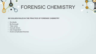 Chapter 1 forensic chemistry | PPTX