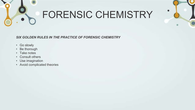 Chapter 1 forensic chemistry | PPTX