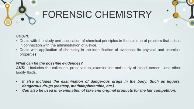 Chapter 1 forensic chemistry | PPTX