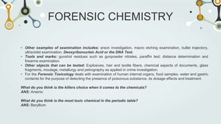 Chapter 1 forensic chemistry | PPTX