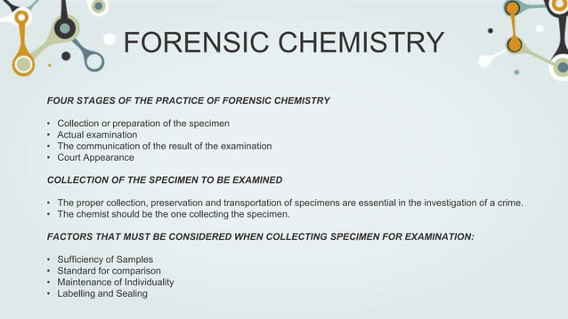 Chapter 1 forensic chemistry | PPTX