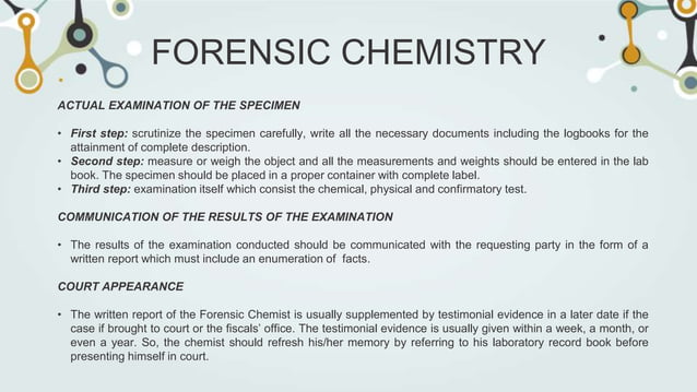 Chapter 1 forensic chemistry | PPTX