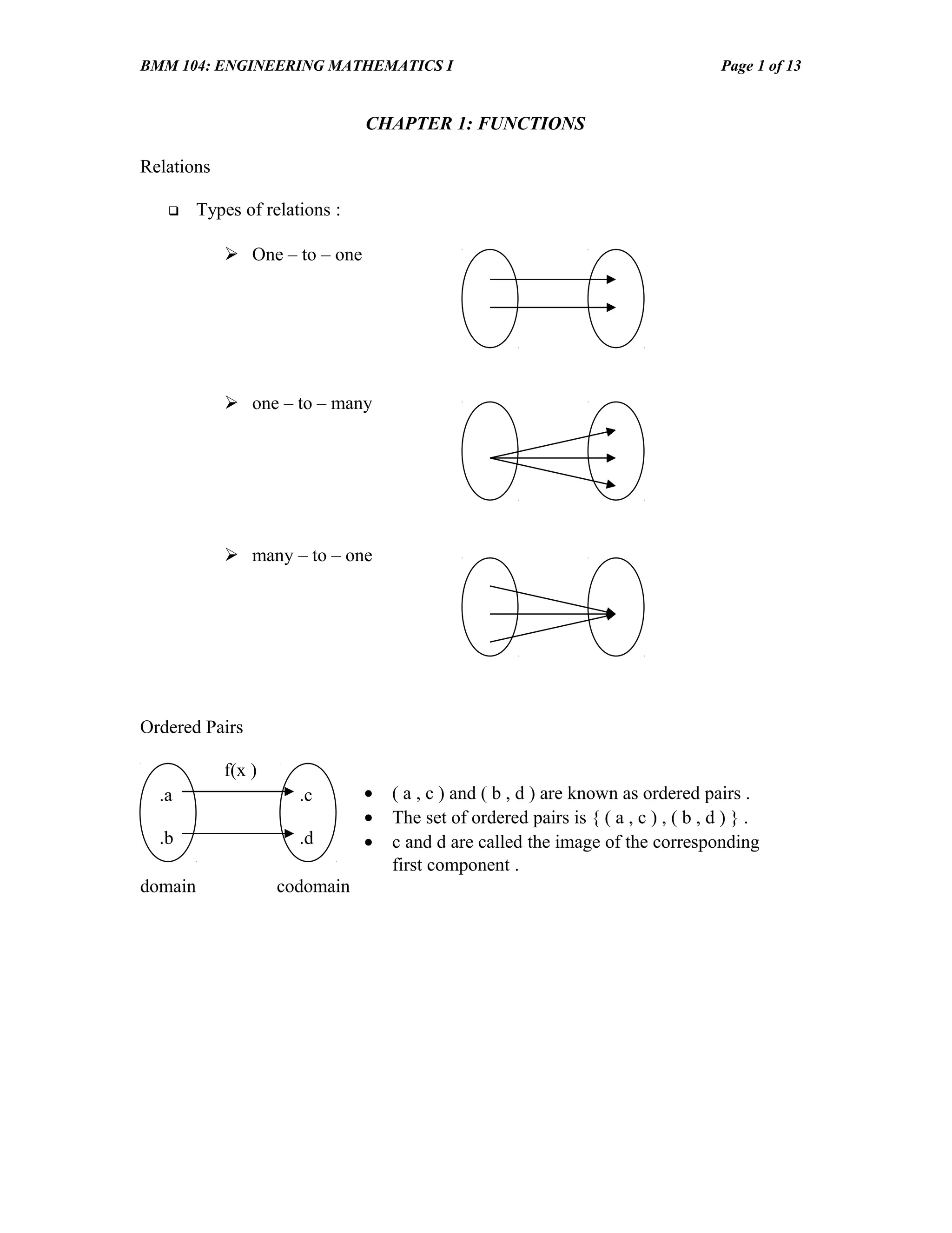 Chapter 1 Functions Pdf