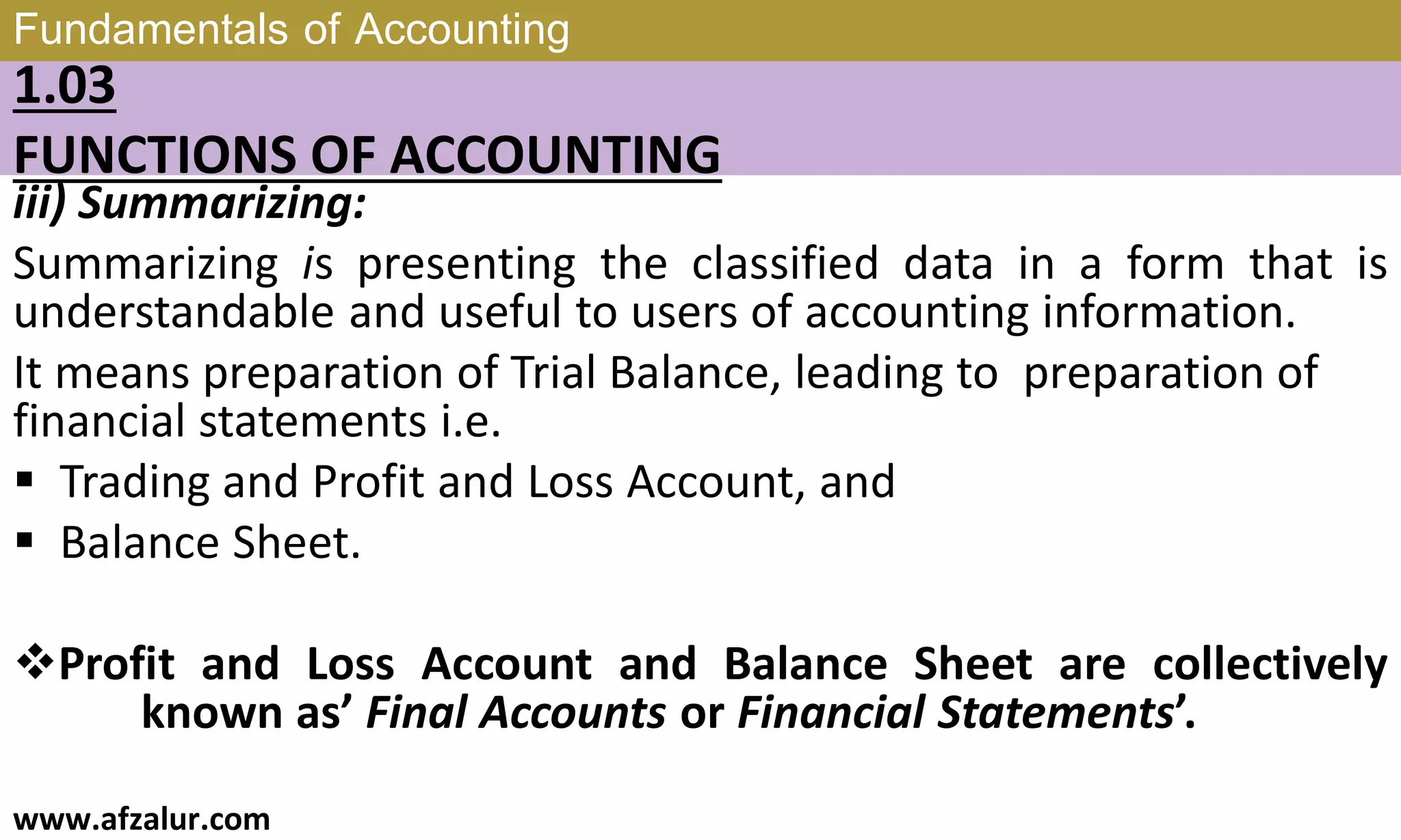 Chapter 1: Fundamentals of Accounting | PPTX