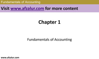 Chapter 1: Fundamentals of Accounting | PPTX