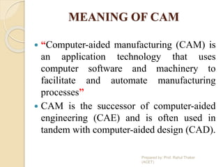 Chapter 1 fundamentals of cam | PPT