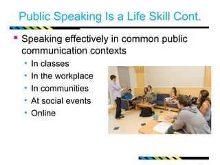 Chapter 1: Getting Started- The Evolving Art of Public Speaking | PPT