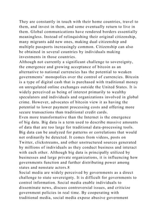 Chapter 1 Global Issues Challenges of GlobalizationA GROWING .docx
