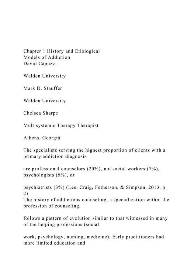 Chapter 1 History and Etiological Models of Addiction Davi.docx