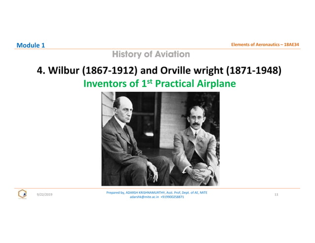 Ch1: History of Aviation - Elements of Aeronautics | PDF