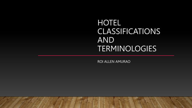 Tourism and Hospitality Description and abbre | PPT
