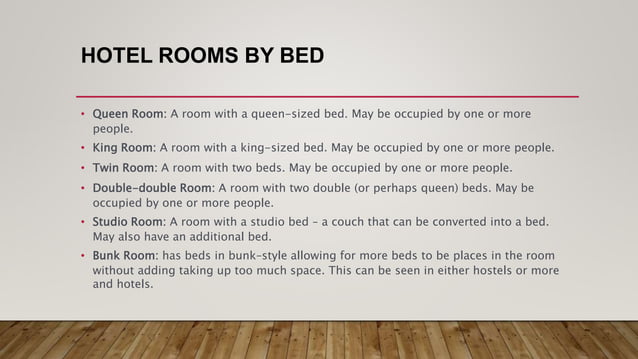 Tourism and Hospitality Description and abbre | PPT