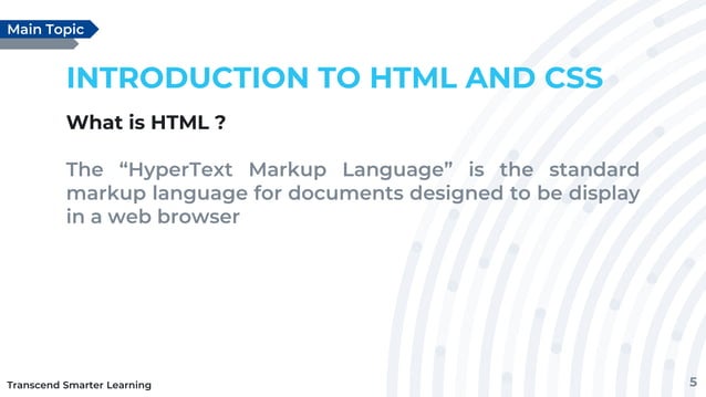 Chapter 1 Html And Css Introduction Module Pptx Web Design And Html Internet