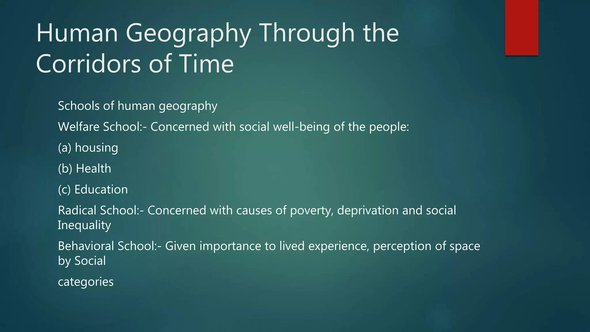 Chapter 1 human geography nature and scope | PPTX