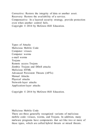 Chapter 1Information Security OverviewCopyright © 2014 by Mc | DOCX | Computing | Technology ...