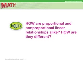 (7) Lab Inquiry - Proportional and Non-Proportional Relationships | PPTX