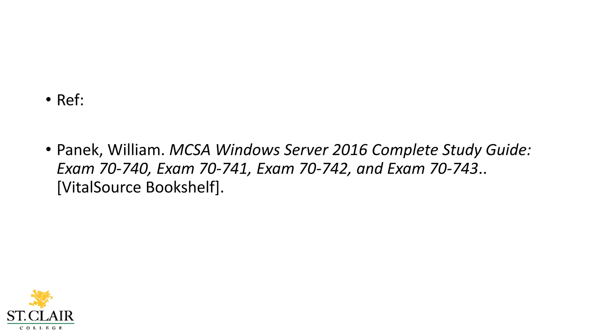Chapter 1 Installing Windows Server 20161pptx