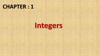 STANDARD 7 INTEGERS IN THIS PPT YOU CAN LEARN AND EDUCATE YOUR SELF. | PPTX