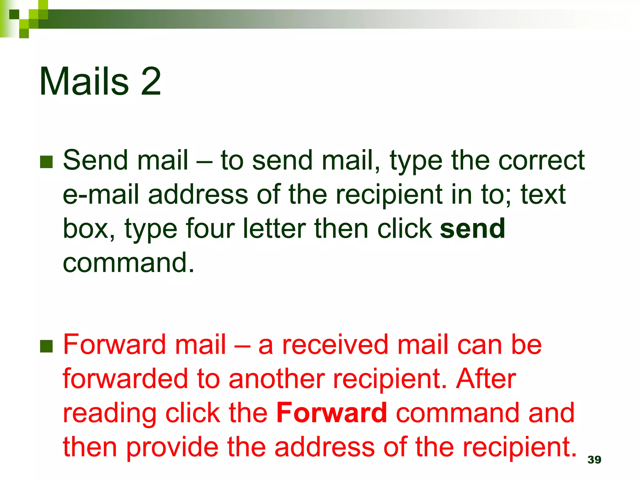 Chapter 1 Internet and e-mail.ppt | Internet for Beginners | Internet