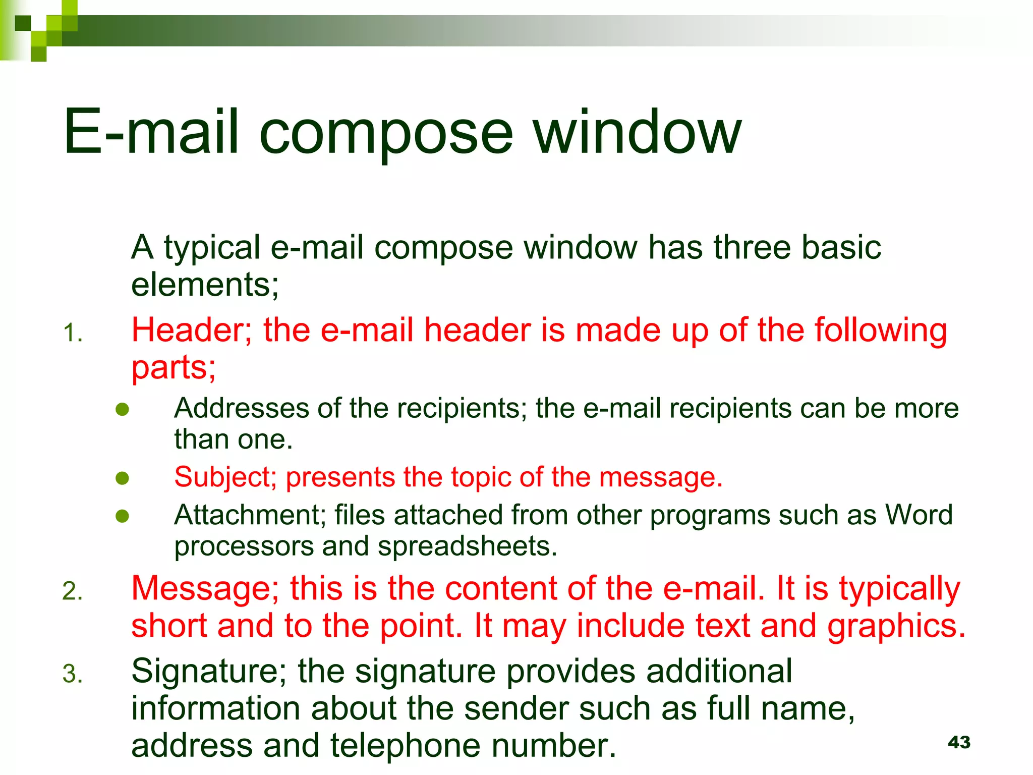 Chapter 1 Internet and e-mail.ppt | Internet for Beginners | Internet