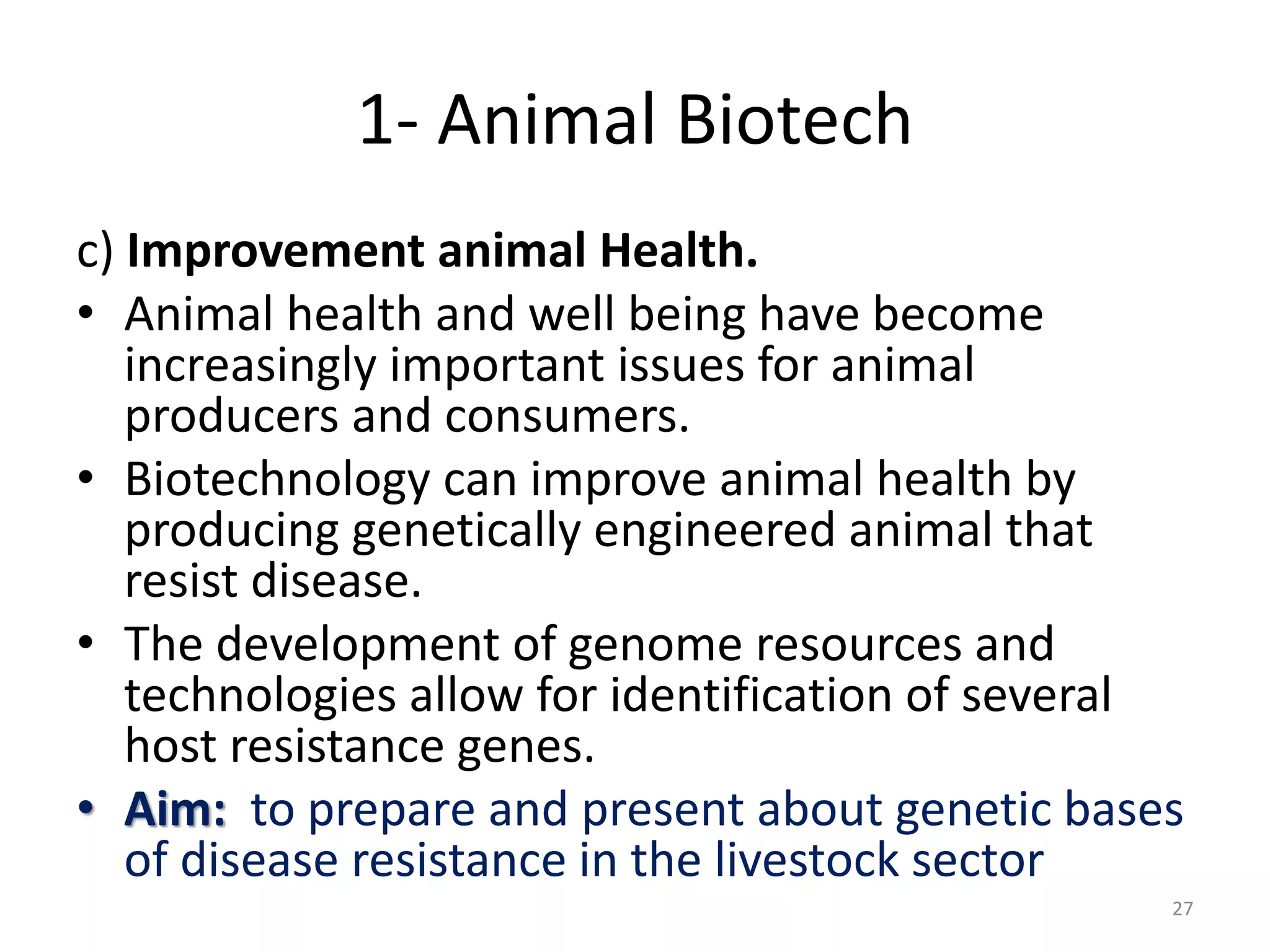 Introduction to Animal Biotechnology | PPTX
