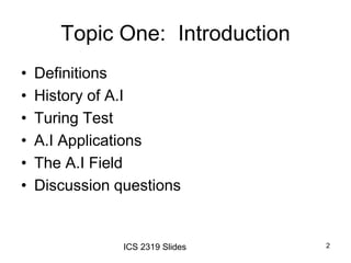 Artificial Intelligence- introduction | PPT