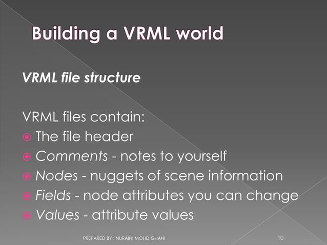 Chapter 1 - INTRODUCTION TO VRML | PPTX