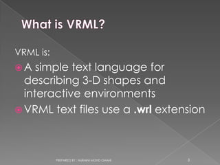 Chapter 1 - INTRODUCTION TO VRML | PPTX