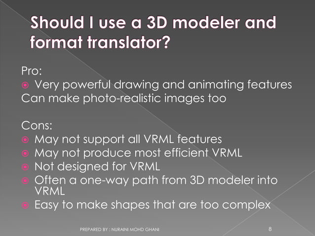 Chapter 1 - INTRODUCTION TO VRML | PPTX