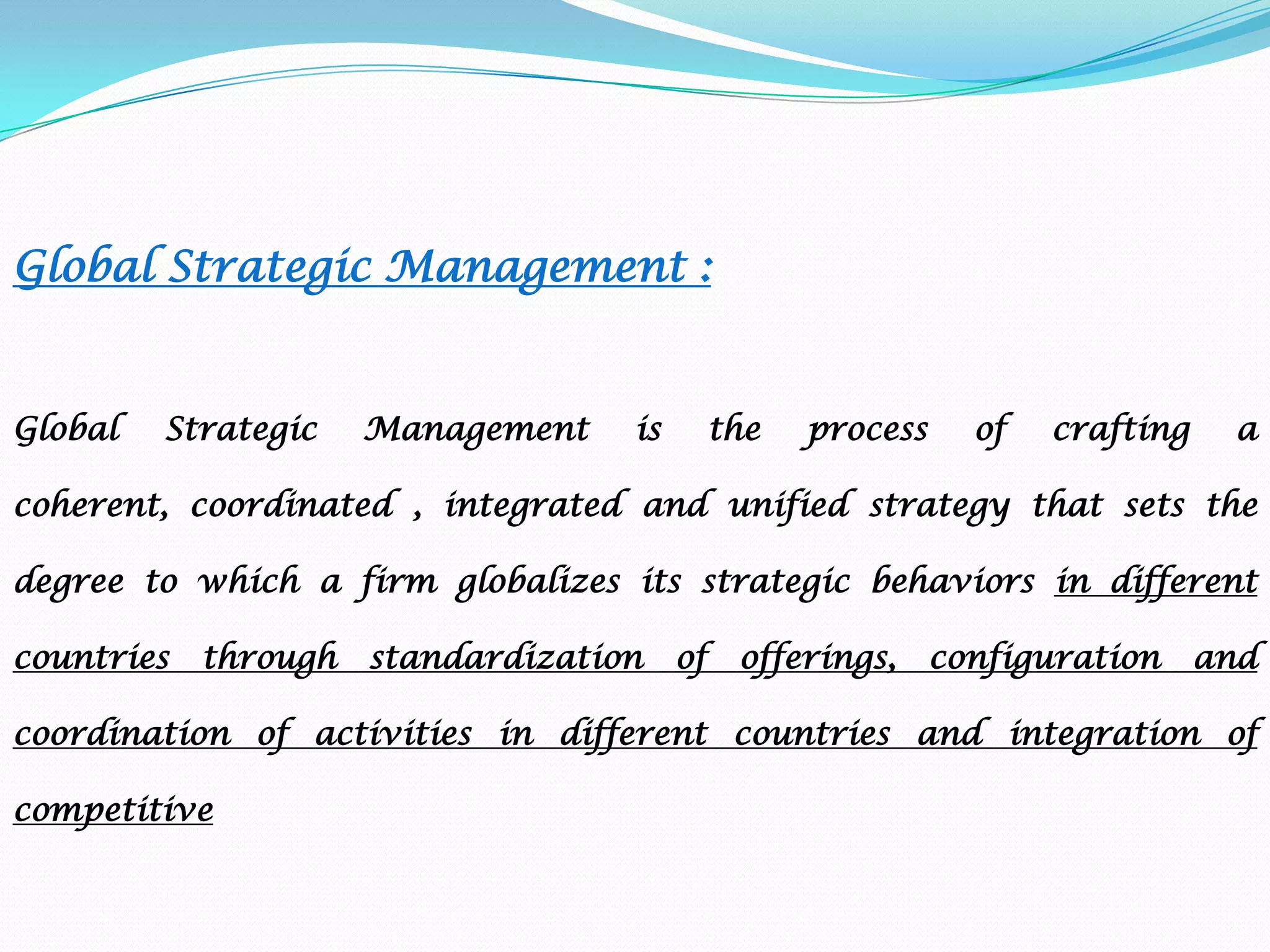 Chapter global strategic management1 introduction | PPTX