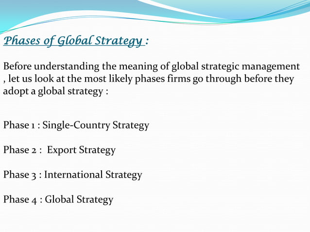 Chapter global strategic management1 introduction | PPTX | Business ...