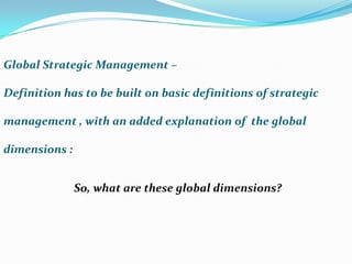 Chapter global strategic management1 introduction | PPTX