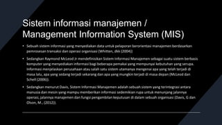 introduction Analisis dan Perancangan Sistem Informasi | PPTX